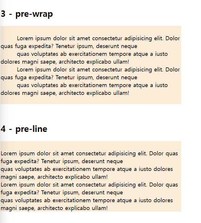 CSS, 텍스트의 배치 , white -space / indent / spacing
