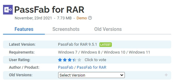 PassFab for RAR 무료 다운로드