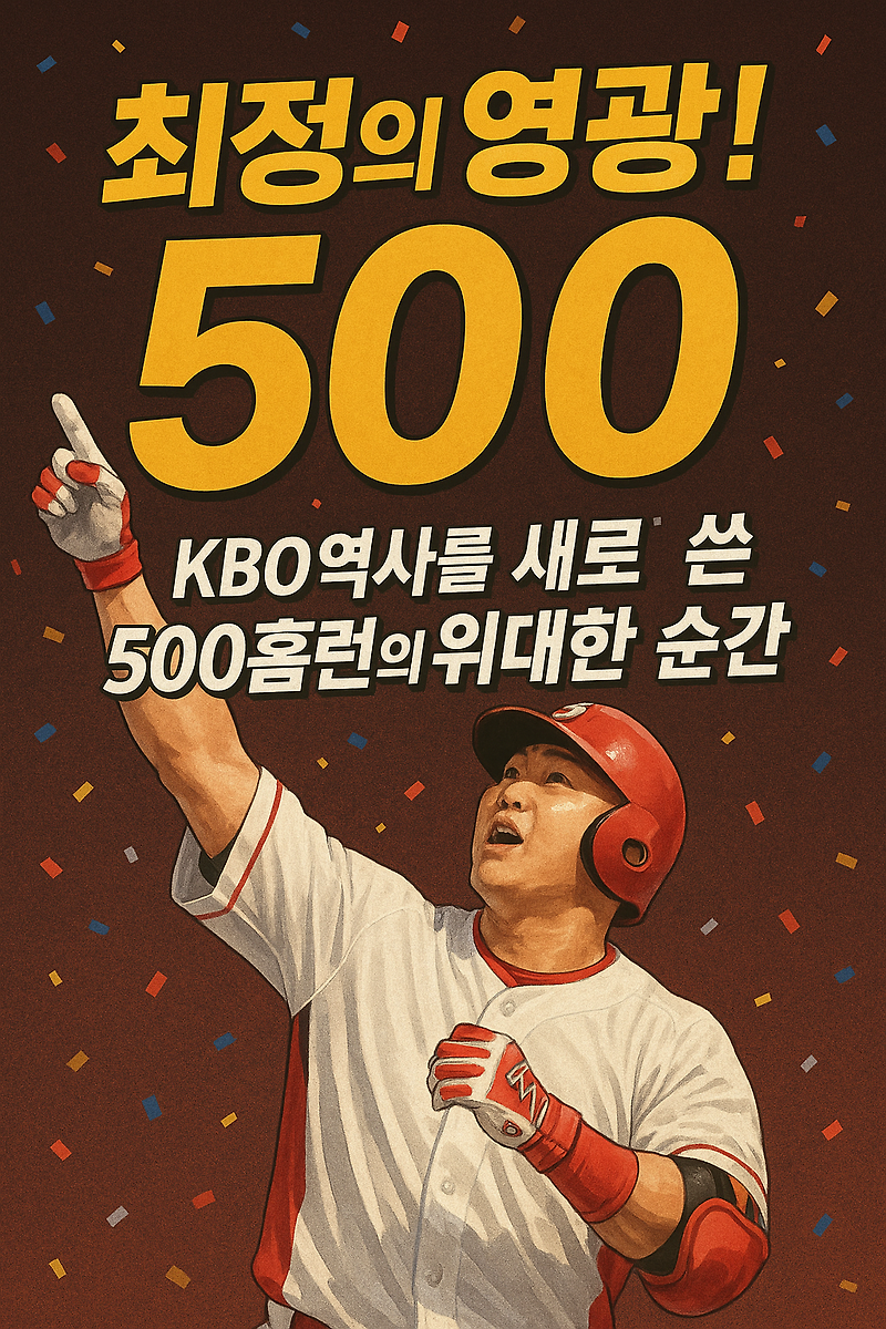 최정의 영광! KBO 역사를 새로 쓴 500홈런의 위대한 순간