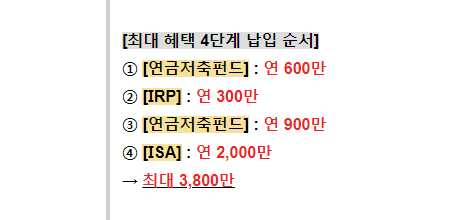 [연금저축펀드 600만]→[IRP 300만]→[연금저축펀드 900만] 순서가 최고인 이유! [3단계 이후 ISA]