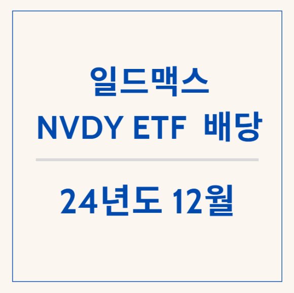 일드맥스 NVDY ETF 12월 배당