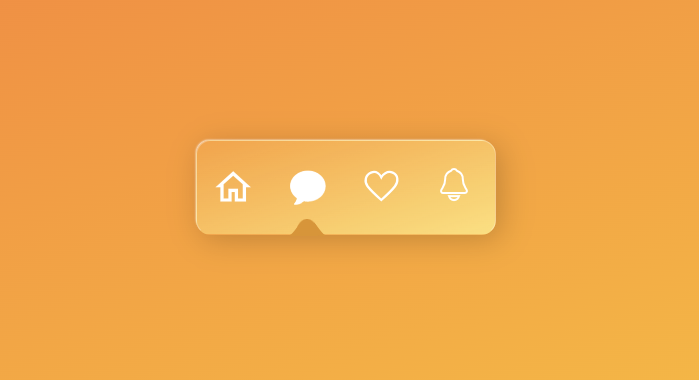 Tab-bar (Glassmorphism Effect)