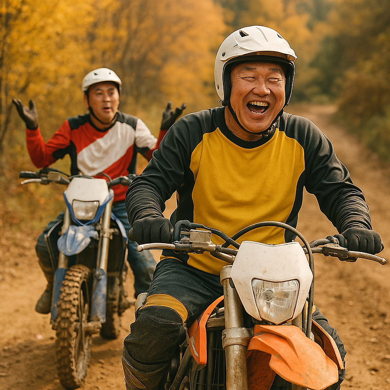 오프로드 오토바이 타기 좋은 계절은? 🏍️🍂