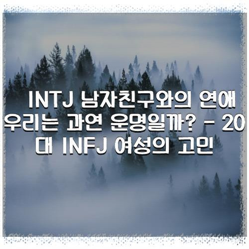INTJ 남자친구와의 연애 우리는 과연 운명일까? - 20대 INFJ 여성의 고민