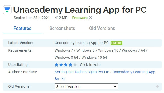 Unacademy Learning App for PC 무료 다운로드