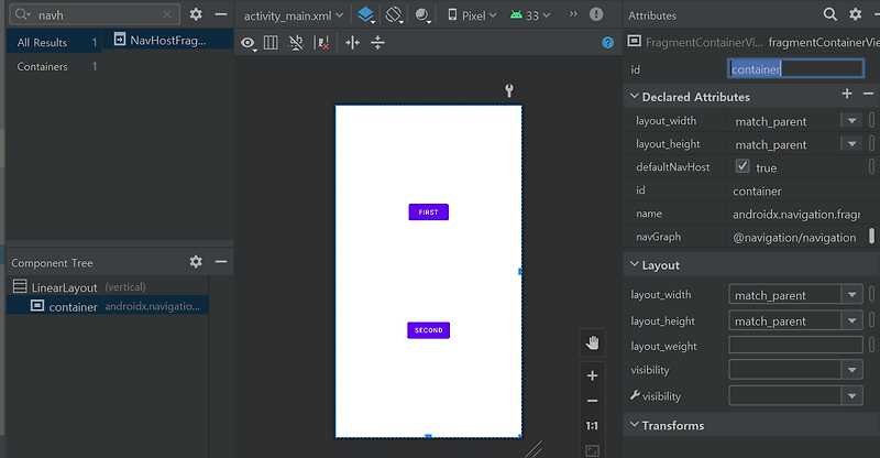 [Android Studio/Kotlin] fragment 사용법 2 (Action bar 뒤로가기) — 웅대 개발 블로그