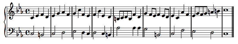 대위법, 對位法, Counterpoint, 두 개 이상의 독립적인 선율 배치 작곡, 바흐, 다성음악