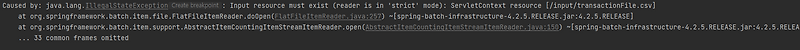 [Spring Batch] Input resource must exist (reader is in 'strict' mode)