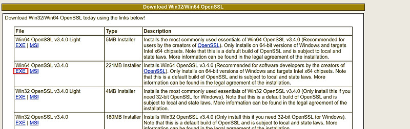 [other] window에 openssl 설치하기