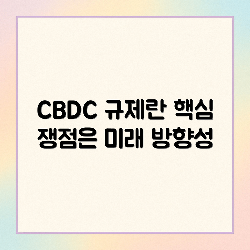 CBDC 규제의 주요 쟁점