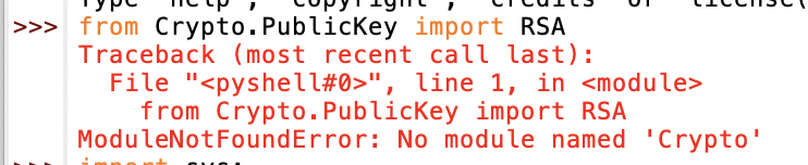 [Python] Mac How to fix ModuleNotFoundError: No module named 'Crypto'