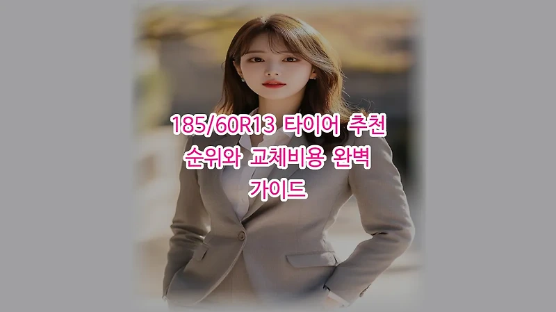 185/60R13 타이어 추천 순위와 교체비용 완벽 가이드