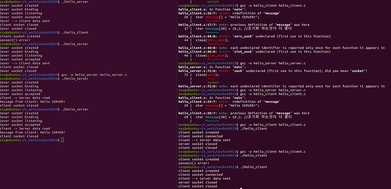 hello server (client ->server)