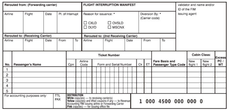 FIM(Flight Interruption Manifest)