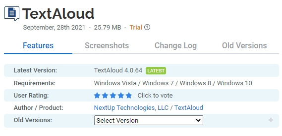 TextAloud 무료 다운로드