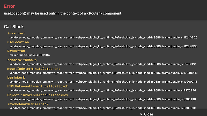 🛑 Storybook Error : useLocation() may be used only in the context of a component.