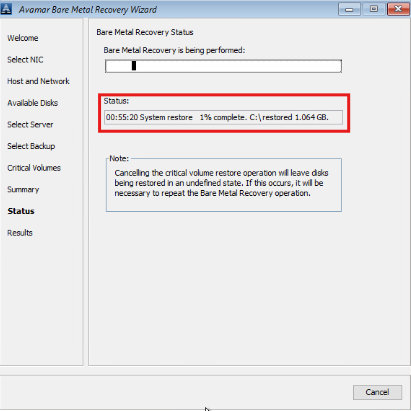 Dell EMC Avamar Windows VSS BMR 복구