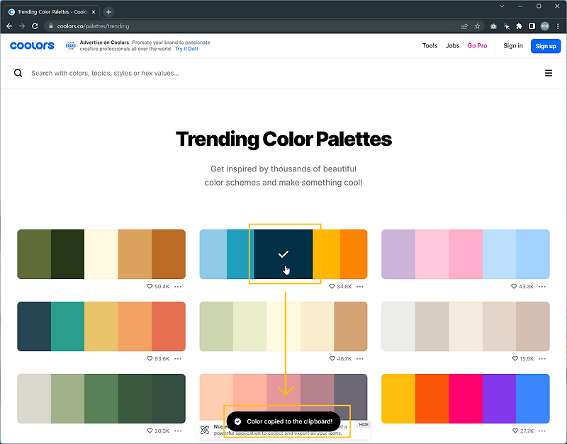 컬러셋 결정에 자신이 없다면? coolors.co ! colorhunt.co ! color.hailpixel.com