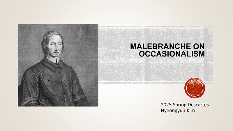 Malebranche on Occasionalism