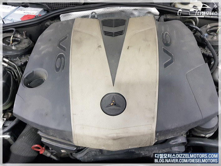 벤츠 S클래스/엔진체크등 점등 증상 방문-DPF 탈거 클리닝,BBN 카본 수소 클리닝