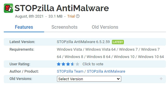 STOPzilla AntiMalware 무료 다운로드