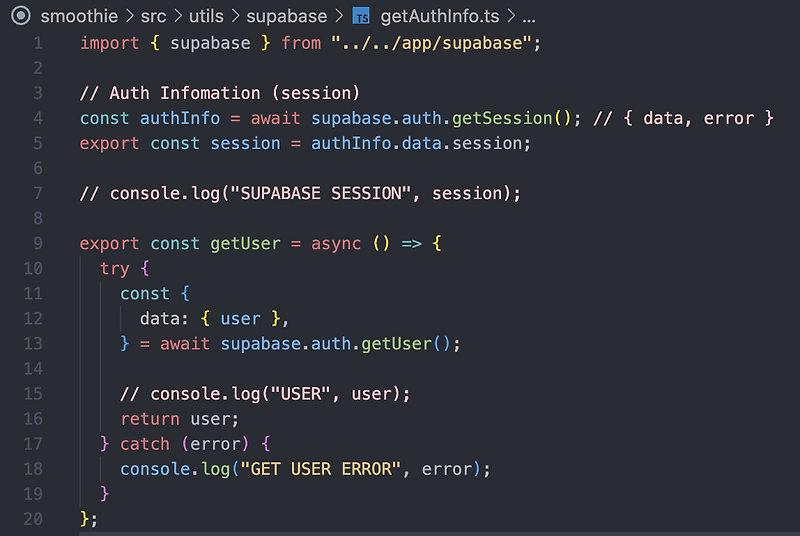 [supabase] supabase에서 유저 정보를 가져오는 방법 (getSession, getUser)