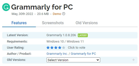Grammarly for PC 무료 다운로드