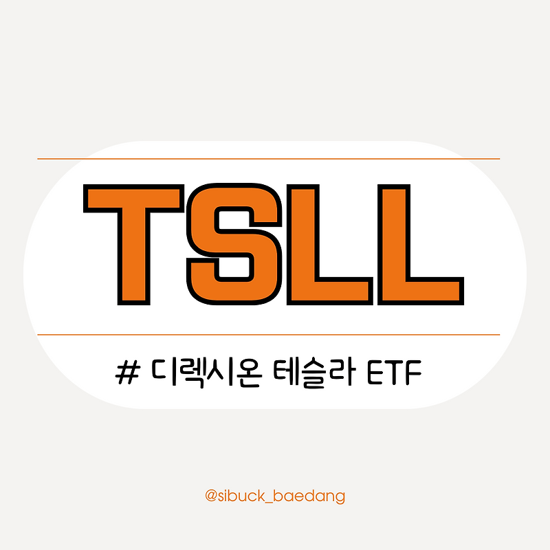 간단 ETF 소개 ! 디렉시온 테슬라 [TSLL]