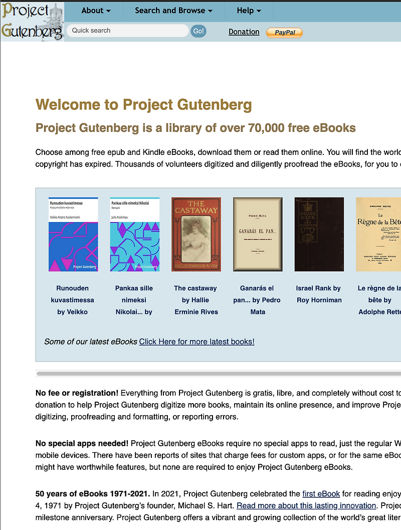 무료 영어책 구하는 방법 | 저작권 무료 영어 eBook 볼수 있는곳 | 무료 영어 eBook 및 무료 영어 PDF 파일 구하는 ...