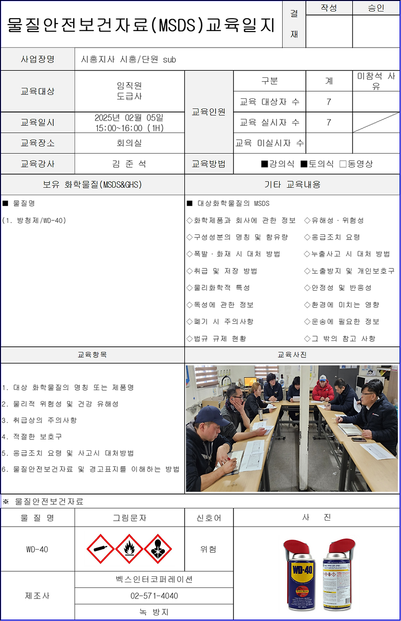 물질안전보건자료(MSDS)_2025년
