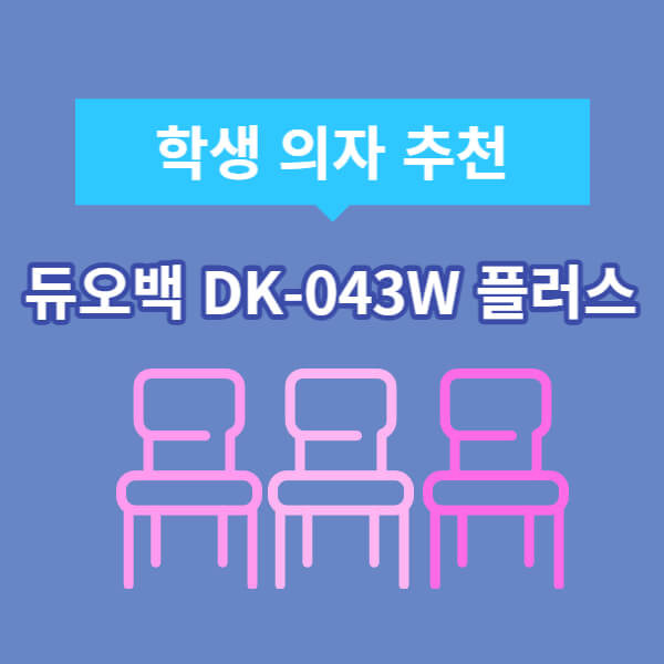 학생의자 추천_ 듀오백 DK-043W 플러스 가성비에 편함까지