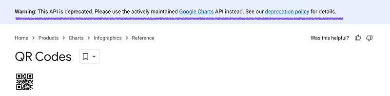 google chart api qr code deprecated