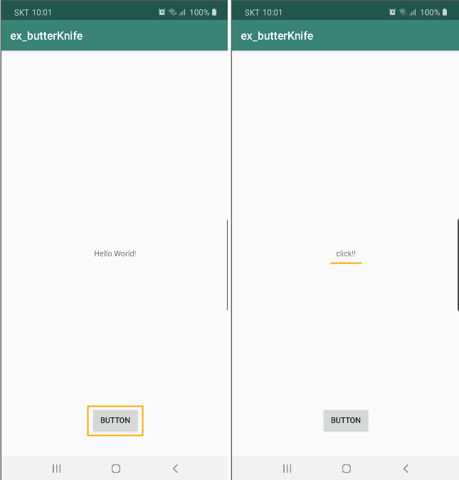 Butterknife 라이브러리 Bindview Onclick