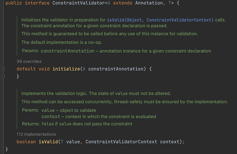 [Spring] Validation 체크를 커스텀 개발해보자 (ConstraintValidator, 초기화에 대한 궁금증) :: 로재의 개발 일기
