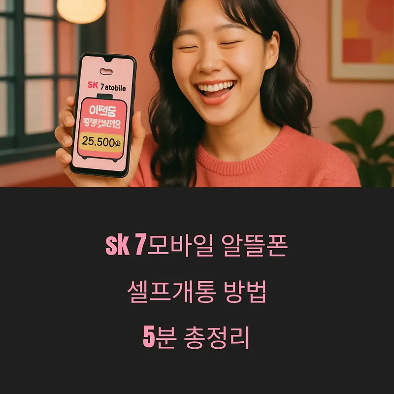 sk 7모바일 알뜰폰 셀프개통 방법 5분 총정리