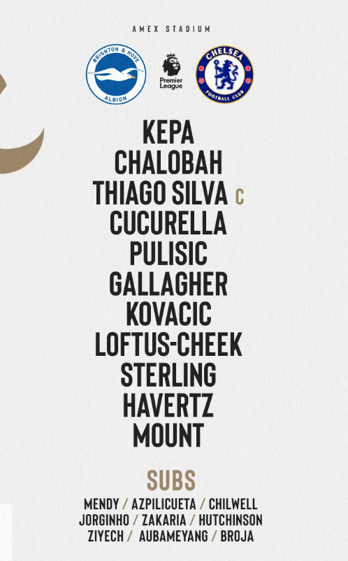 EPL 12라운드, 4-1로 브라이튼에 대패한 첼시..