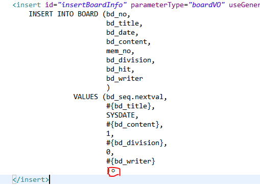SQL command not properly ended