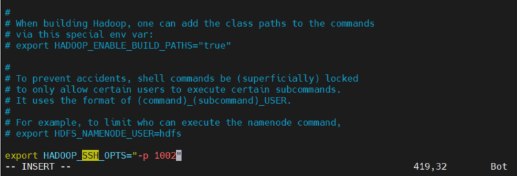 Apache Hadoop ssh port 설정