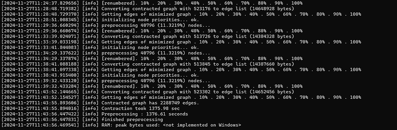 [Windows] OSRM 실행하기 - OSRM backend 서버 실행