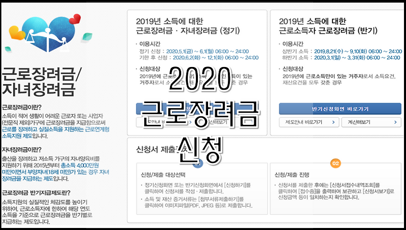 2020년 근로 장려금 신청, 놓치지 마세요!