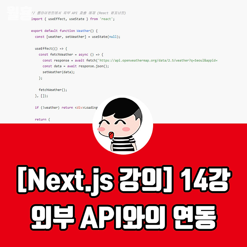 [Next.js14 강의] 14강 - 외부 API와의 연동