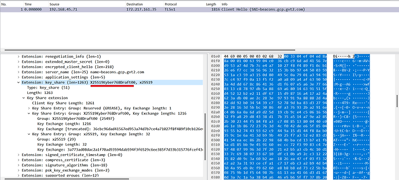 Chrome 키 교환 알고리즘, X25519Kyber768 (유해사이트 차단 뚫림)