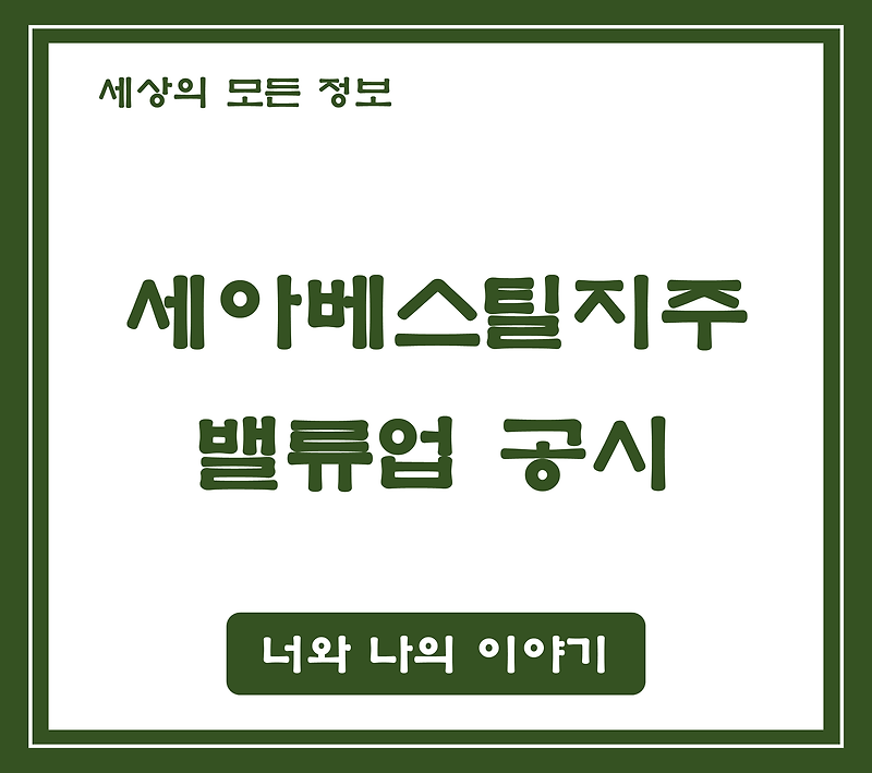 세아베스틸지주 배당 확대 기업 밸류업 프로그램 기업가치 제고 계획 공시 주주환원 주가 반기배당 중간배당 분기배당