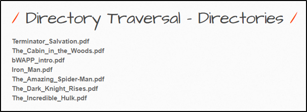 Directory Traversal – Directories