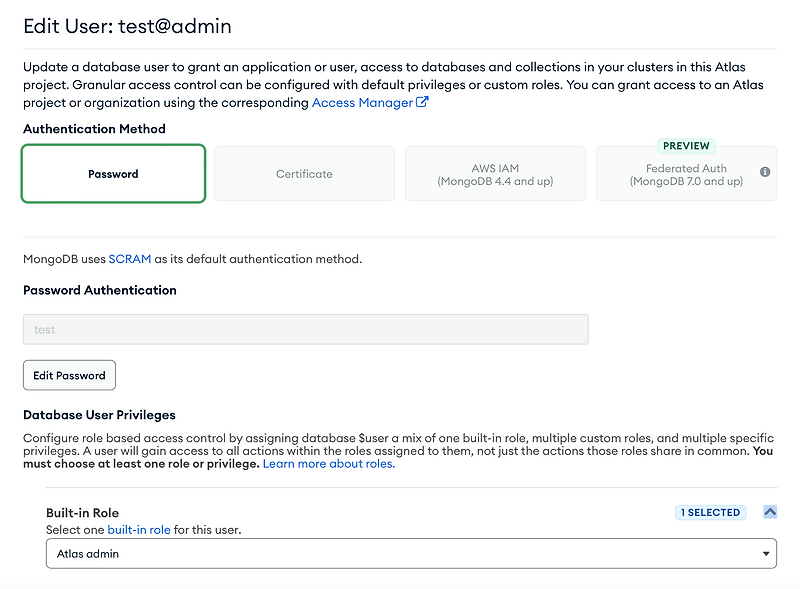 [에러노트] MongoError: user is not allowed to do action [find] 에러 해결 방법