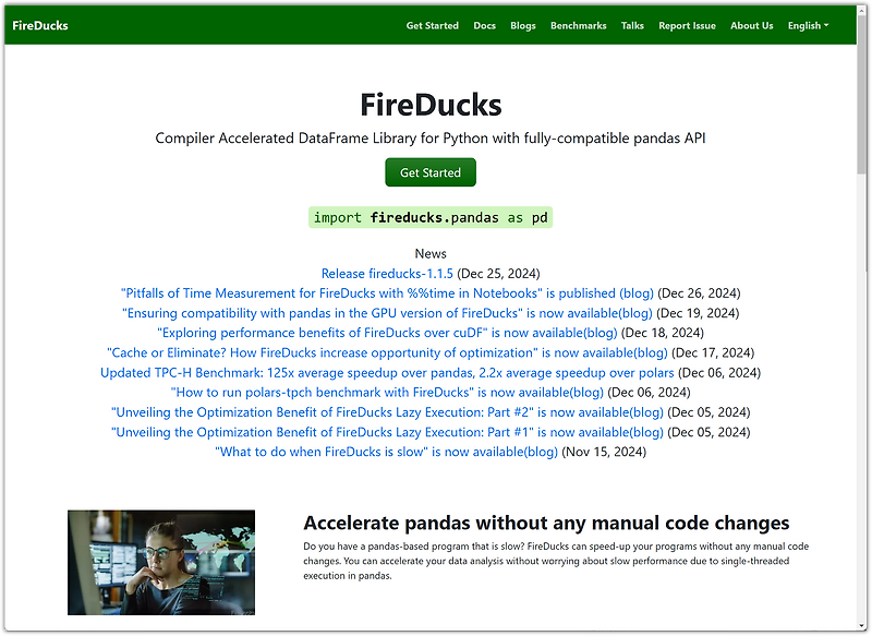 판다스 보다 100배 빠른 불오리들 (FireDucks) :: 머가필요해