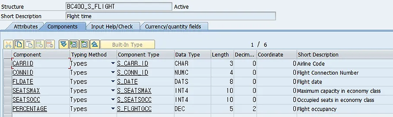 [ABAP] Data Type - 2. structure type