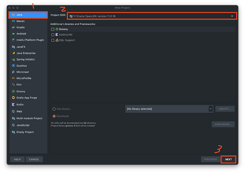 [IntelliJ] Java 프로젝트 생성