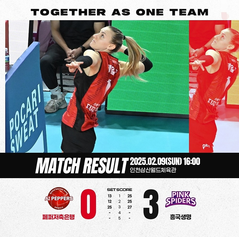 두 자릿수 승수와 탱킹 사이 - KOVO 2024-25 시즌 27차전 페퍼저축은행 0:3 패배