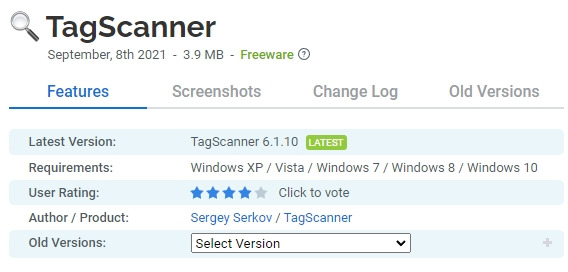 TagScanner 무료 다운로드